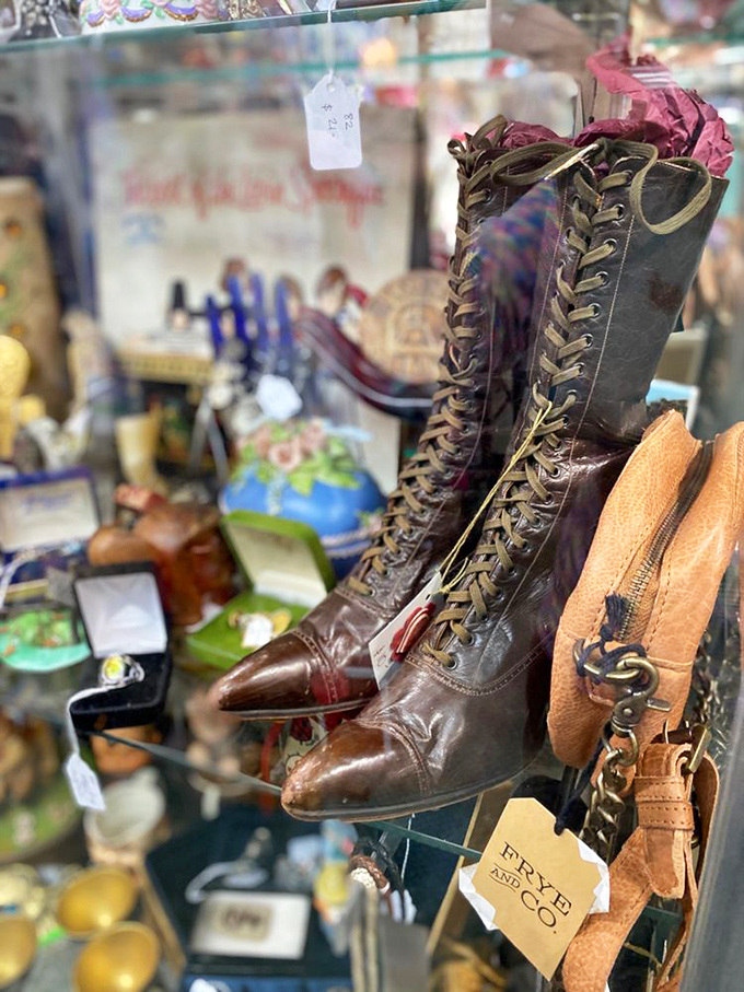 These Victorian-era boots weren't made for walking as much as for making statements &ndash; each eyelet and leather curve tells tales of cobblestone streets.