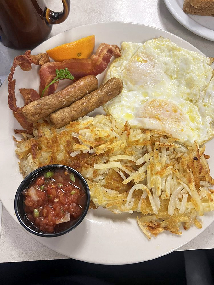 The breakfast platter that answers the eternal question: "Why choose one breakfast item when you can have them all?"