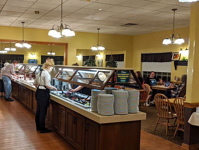 This buffet spread looks like what would happen if comfort food held its own awards ceremony.