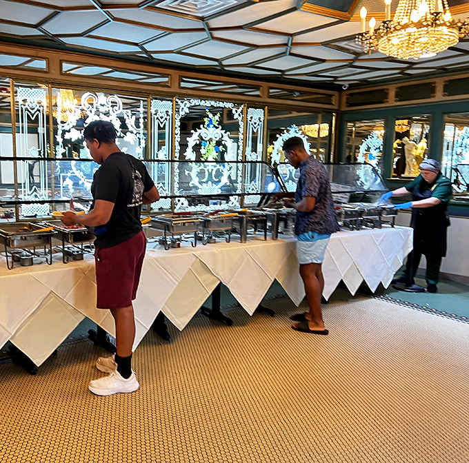 The buffet line where patience is rewarded with platters of Cuban classics &ndash; a test of willpower for the indecisive food lover.