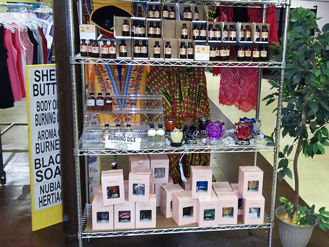 Aromatic oils and handcrafted goods create a sensory shopping experience. Your nose leads you here before your eyes do.