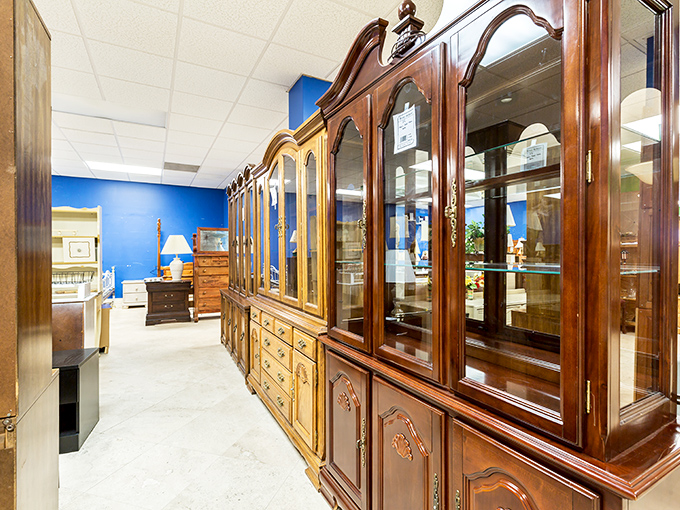 This isn't your average china cabinet&mdash;it's an heirloom waiting for its next family story. Solid wood craftsmanship with glass that still sparkles.