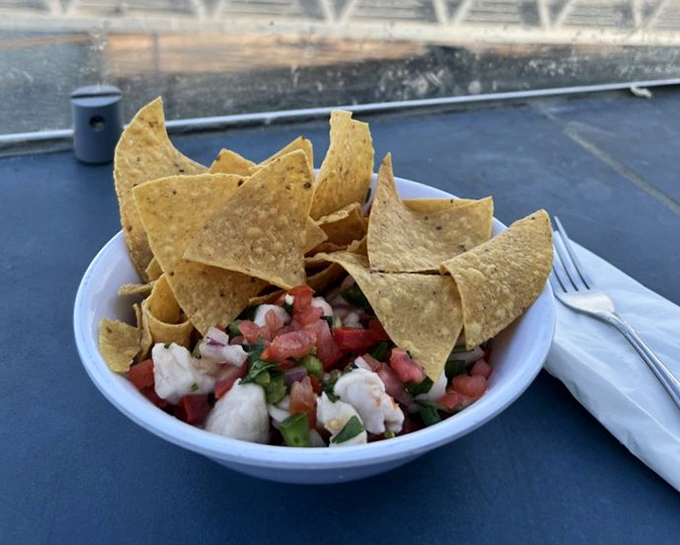 Ceviche and chips&mdash;the sophisticated cousin of nachos that went to culinary school and came back with stories to tell.