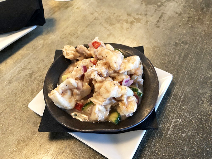 Ceviche that dances between citrusy brightness and seafood sweetness. The ocean's answer to a refreshing cocktail.