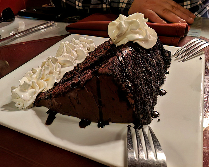 This chocolate cake isn't playing around&mdash;it's serious about its mission to deliver maximum chocolate impact. The whipped cream isn't a garnish&mdash;it's a necessary cooling agent.