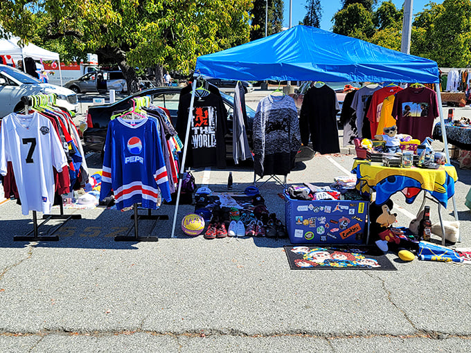 Vintage jerseys and quirky tees await new owners&mdash;because someone else's fashion history is your unique future wardrobe statement.