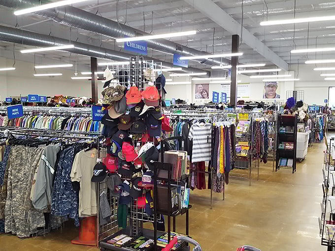 The clothing department rivals small department stores, minus the heart-stopping price tags and overeager sales associates.