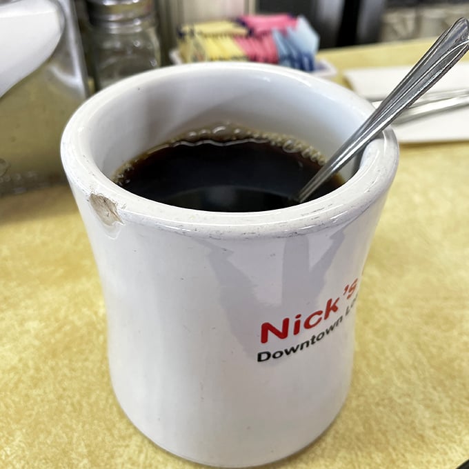 In a world of fancy pour-overs and cold brews, Nick's coffee keeps it real&mdash;strong, hot, and served in a mug that means business.