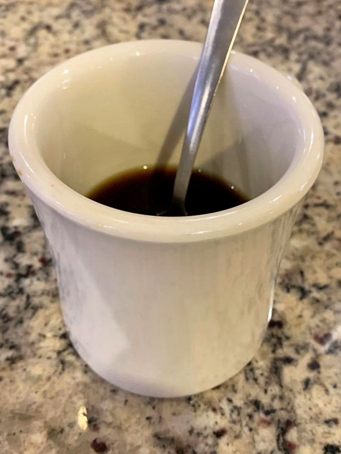 Diner coffee in its natural habitat &ndash; strong, honest, and ready to jumpstart your entire existence.