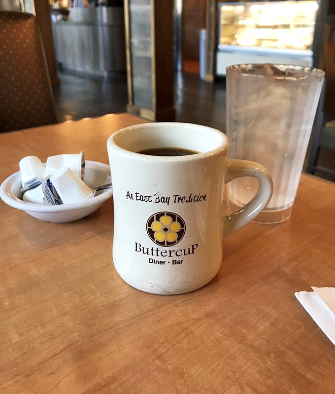 An East Bay Tradition" &ndash; the mug says it all. This isn't just coffee; it's a warm Oakland handshake. 