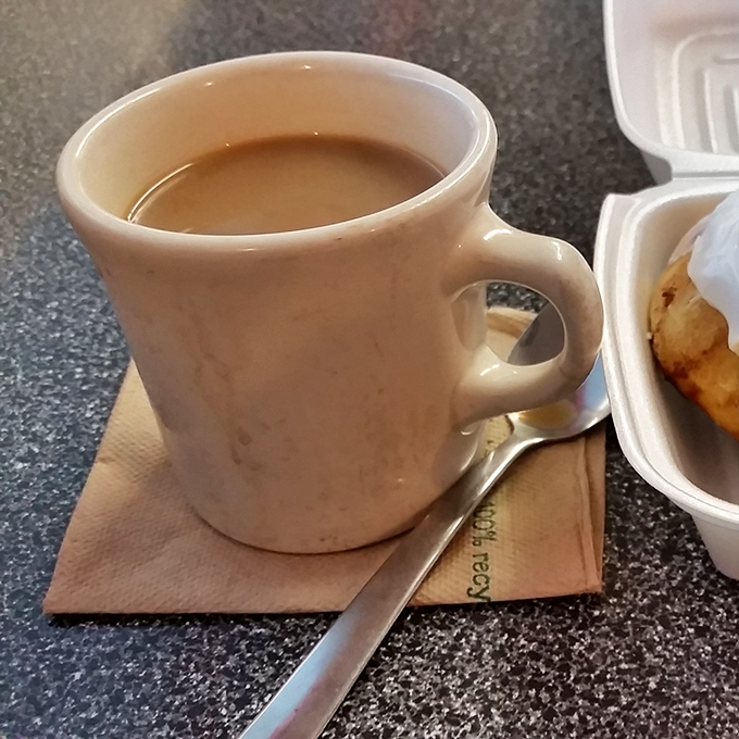 The humble diner coffee mug &ndash; unassuming, slightly stained from years of service, holding the lifeblood that powers America's mornings.
