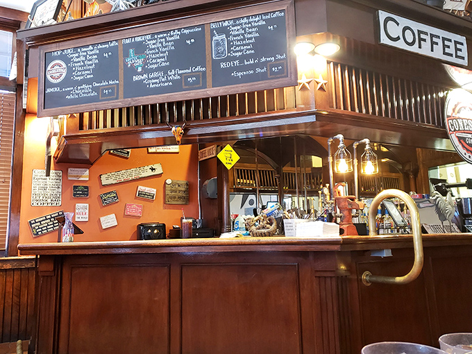 The coffee bar stands as command central, fueling Denton's morning warriors with liquid motivation and a side of Texas hospitality.