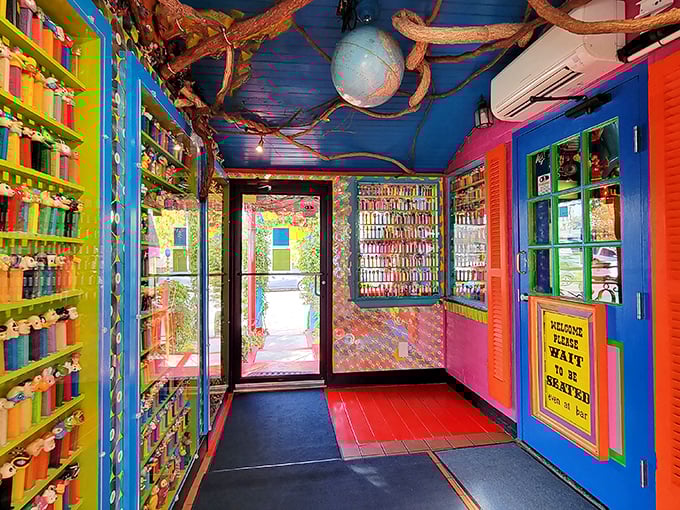 Wall decorations that would make a museum curator weep with joy and slight confusion.