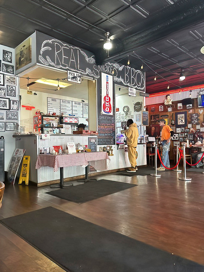 The counter where dreams come true, assuming your dreams involve spectacular amounts of smoked meat.
