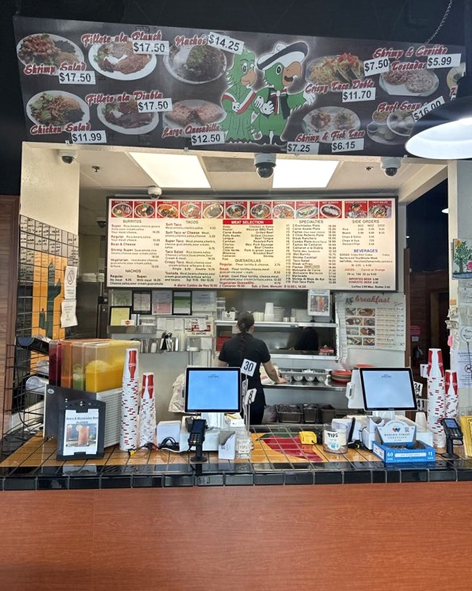 Where the magic happens&mdash;the ordering counter stands ready with its colorful menu board and cartoon mascots promising delicious possibilities just minutes away.