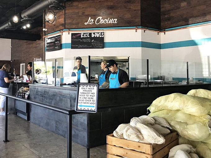 Behind "La Cocina" doors, the magic happens – where humble ingredients transform into edible art through practiced hands.