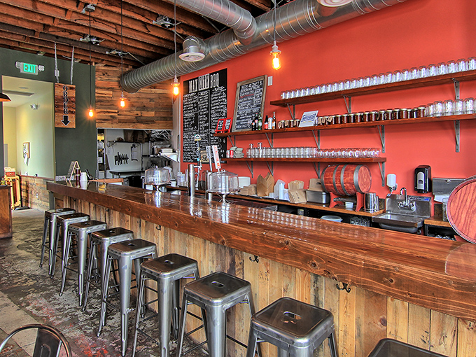 The counter where dreams come true and diets go to die &ndash; notice those mason jars lined up like soldiers ready for beverage duty.