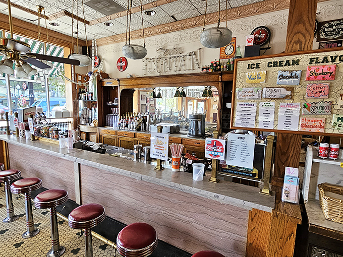 Those red stools have spun more times than a Beatles record, each turn creating another memory.
