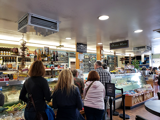 Where the magic happens! The counter at Fishetarian is like seafood mission control, orchestrating deliciousness with military precision.