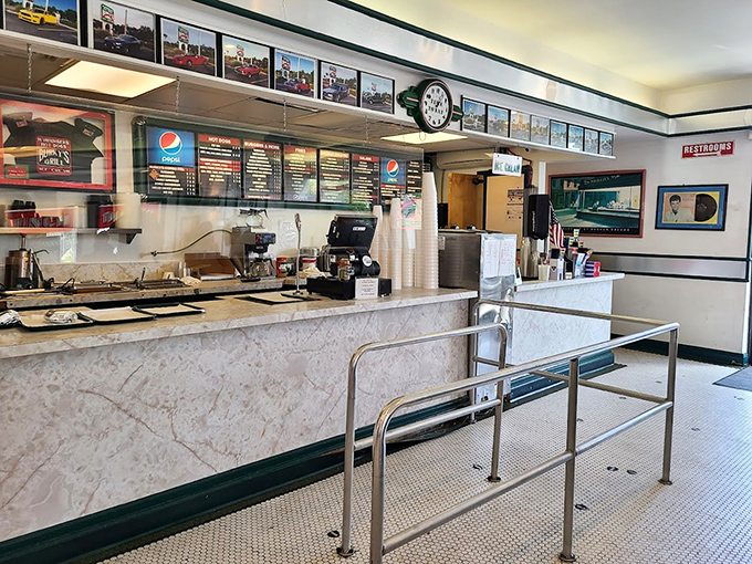 The ordering counter&mdash;where dreams come true and diet plans go to die. Worth every moment of treadmill penance that follows.