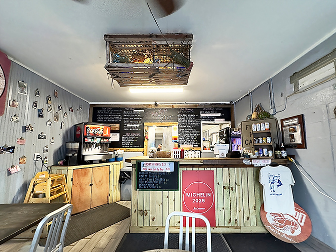 The counter where dreams come true. One minute you're ordering, the next you're holding a paper tray of seafood that will haunt your taste memories forever.