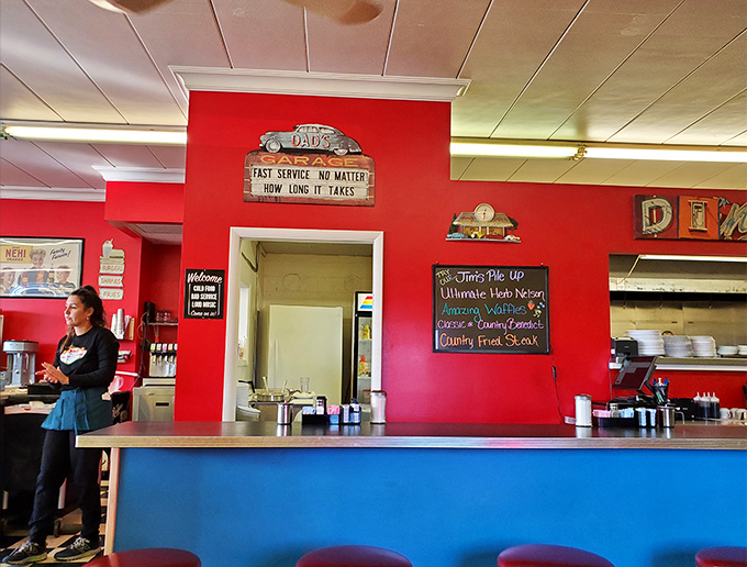 The counter where magic happens &ndash; where short-order cooks perform their breakfast ballet with spatulas as wands.