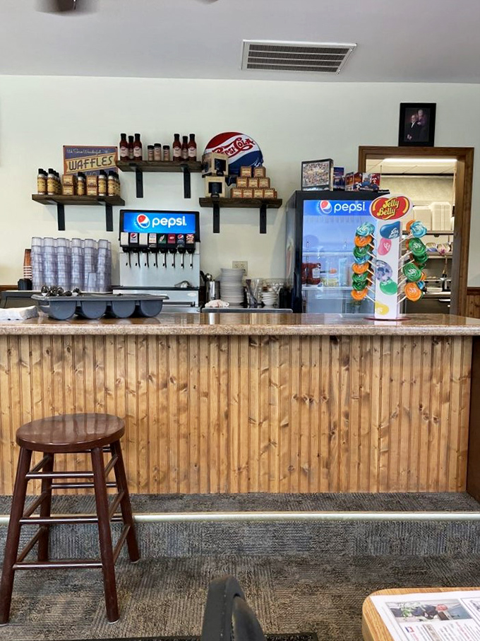 The beating heart of any proper diner&mdash;a counter where solo diners never feel alone and coffee cups are magically never empty.