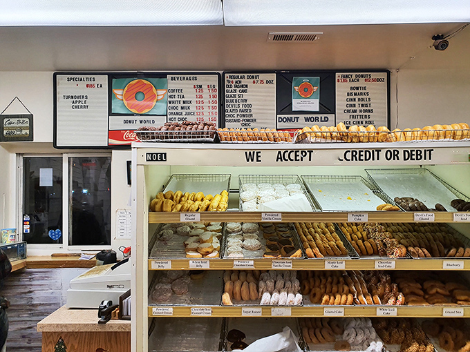 This counter has witnessed more morning joy than a coffee commercial. The hardest decision you'll make all day awaits behind that glass.
