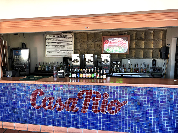 The bar's blue tile mosaic proudly announces what you're in for – a fiesta for your taste buds that's been perfected since the mid-1940s.