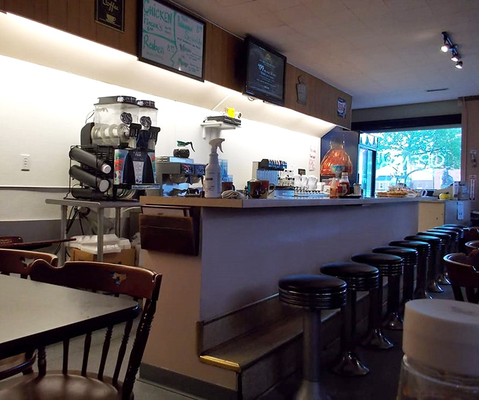 The counter seating offers front-row tickets to the greatest show in Milan: breakfast being prepared with the precision of a well-rehearsed orchestra.