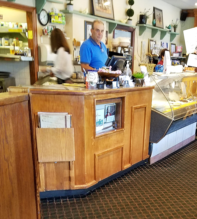 The counter area&mdash;where solo diners find community and regulars exchange knowing nods about which specials are worth the caloric investment.