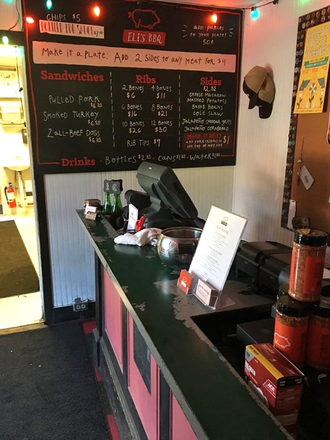 Where the magic happens &ndash; a simple counter where barbecue dreams come true, one order at a time.
