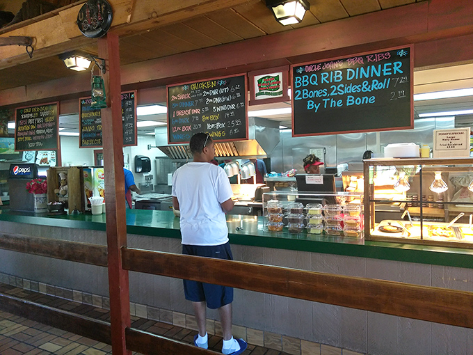 Where the magic happens. The ordering counter at Benjamin's feels like the gateway to happiness, with colorful menu boards promising delicious possibilities.