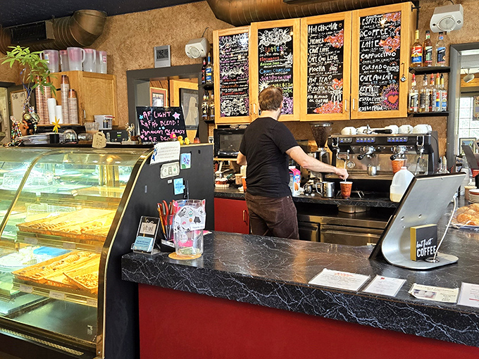 Where the magic happens &ndash; gleaming espresso machines and pastry cases that make willpower go on immediate vacation.