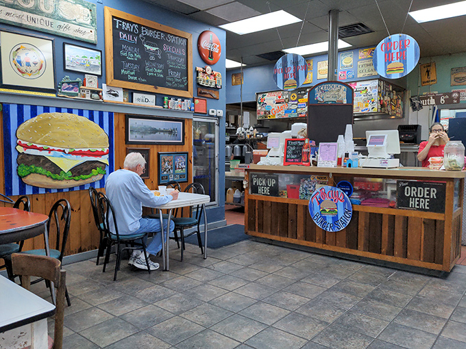 The heart of T-Rays operations&mdash;where burger dreams come true and diet plans go to die. Worth every delicious calorie.