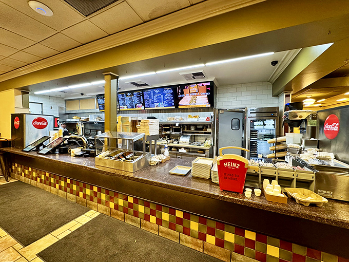 The counter where magic happens &ndash; a place of anticipation, where hungry patrons transform into happy customers with remarkable efficiency.