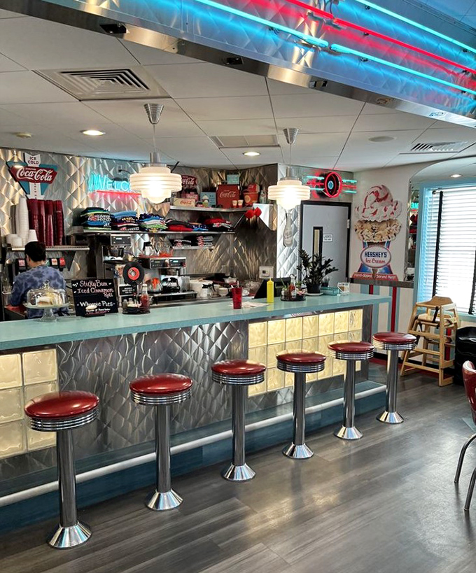 The counter beckons with its gleaming chrome stools&mdash;each one a front-row seat to the short-order ballet behind the scenes.