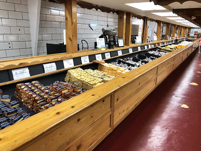 The cheese counter stretches toward the horizon like a yellow brick road. Resistance is futile, surrender to the dairy side.