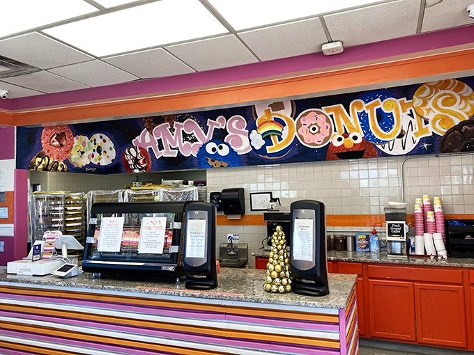 Behind this counter lies a treasure trove of glazed gold and frosted fortune.