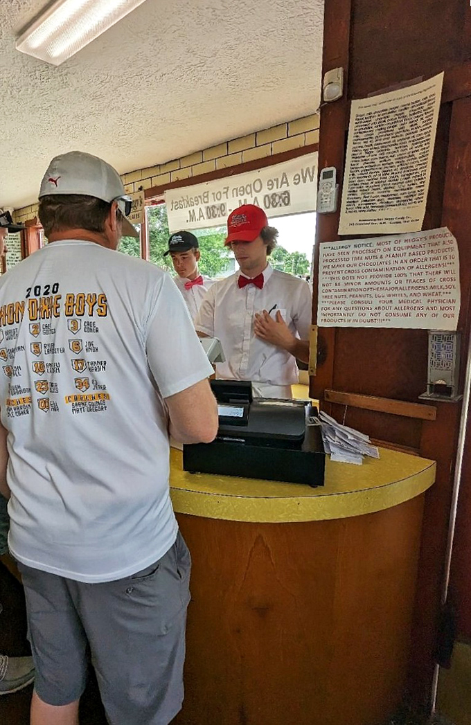 Young servers in bow ties and Tom's aprons&mdash;keepers of the ice cream flame, guardians of a sweet tradition that spans generations.