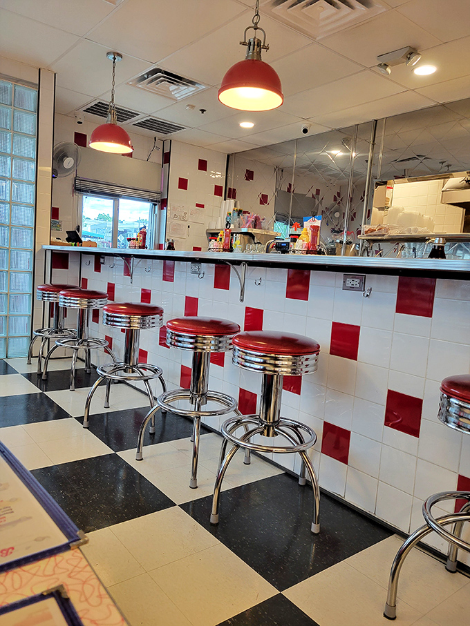 Counter seats: front-row tickets to the greatest show on earth&mdash;breakfast being made while you contemplate life's big questions over coffee.