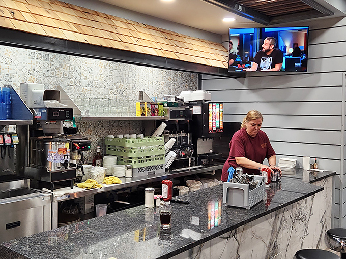 Where the magic happens&mdash;a well-orchestrated counter space where coffee flows freely and breakfast dreams come true before your eyes.