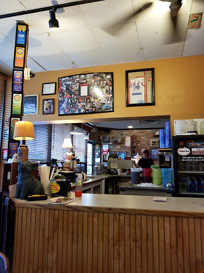 The counter where dreams come true and orders transform into plates of pure barbecue happiness.