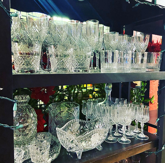 Crystal clear elegance! These vintage glassware pieces await their second act in homes where entertaining is still an art form.