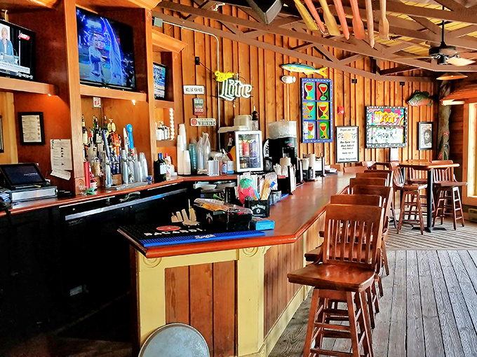 The bar at Floyd's isn't just serving drinks &ndash; it's dispensing coastal happiness in glasses rimmed with salt and nostalgia.