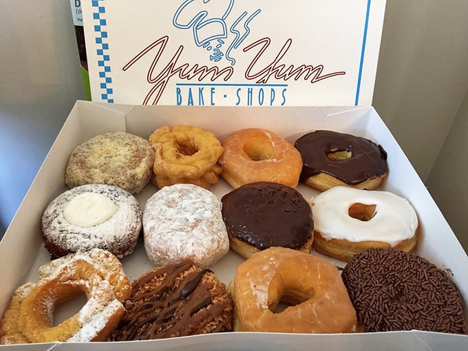 A dozen reasons to be the office hero &ndash; Yum Yum's signature white box reveals a carefully curated collection of Pennsylvania's finest fried dough creations.