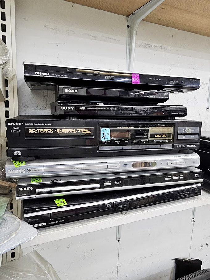 The electronics graveyard&mdash;where yesterday's cutting-edge technology awaits resurrection by vintage enthusiasts and practical bargain hunters alike.