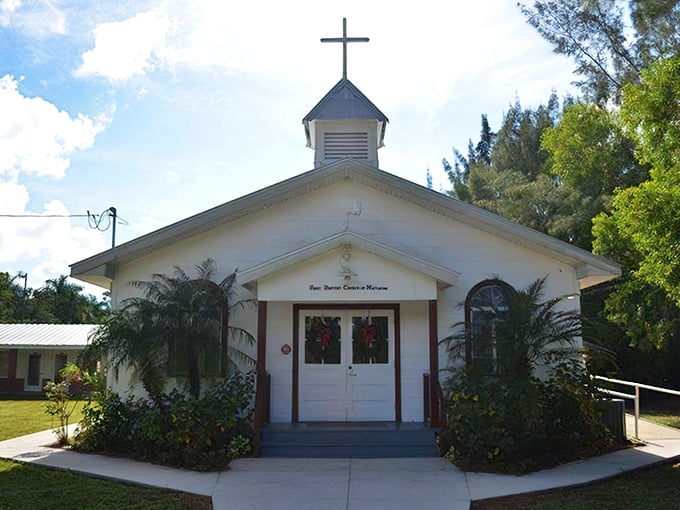 Even the church embraces Matlacha's colorful personality, proving faith and fun make excellent neighbors in small towns.