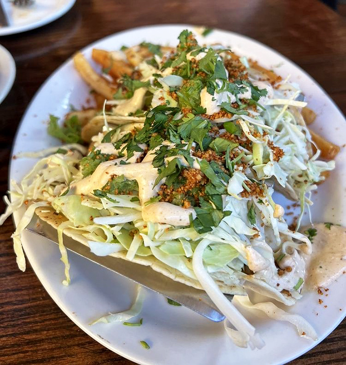 A salad pretending to be exciting party food. Fresh, crunchy, and making vegetables feel like they're the cool kids for once.