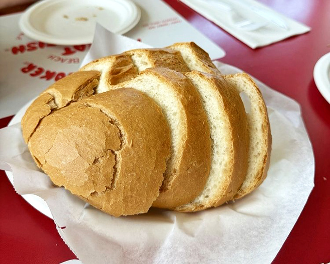 The Fisherman's Loaf isn't just bread; it's the perfect seafood companion, ready to soak up every last drop of that precious chowder.